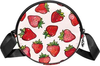 Generic Petit sac &agrave; bandouli&egrave;re circulaire pour femme, petit sac &agrave; bandouli&egrave;re avec fermeture &eacute;clair, bretelles r&eacute;glables, style d&eacute;contract&eacute;, pour femmes et f