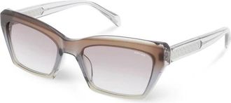 Police Femme, Accessoires, Brun, Taille: ONE Size Resin Frame Square Lunettes de soleil