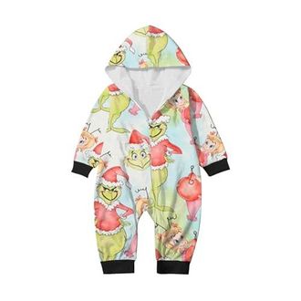 Generic Le Grinch Pyjama Noel Famille De Grinch Vetement Garcon Homme Ensemble Enfant Bebe Couple Hiver Coton Costume Deguisement Noël Assorti The Femme Pull 