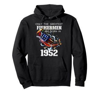 BDAZ 74. Geburtstag 1952 Fisherman Barsch Angeln 74 Jahre alt Pullover Hoodie