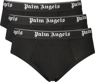 Palm Angels Homme, Sous-v&ecirc;tements, Noir, Taille: L Classic Slip 3-Pack