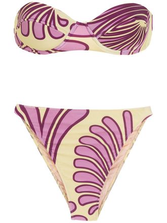 Adriana Degreas bikini &agrave; imprim&eacute; g&eacute;om&eacute;trique - Violet