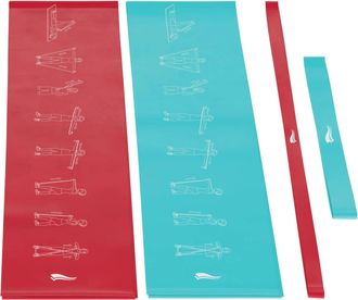 Crivit Fitnessb&auml;nder Set Fitness Sport K&ouml;rper Training Band Finessband Rot/Blau