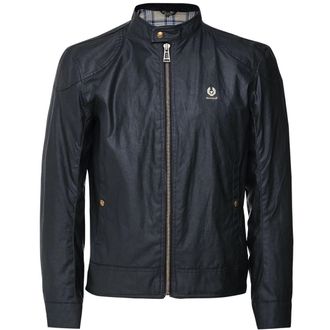 Belstaff Kelland Jacke aus gewachster Baumwolle in Schwarz