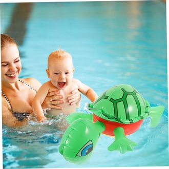 Soimiss 2stücke Aufblasbare Wasserschildkröte Aus PVC Für Schwimmbäder Und Strände Leicht Aufzublasen Transportieren Naturgetreues Design