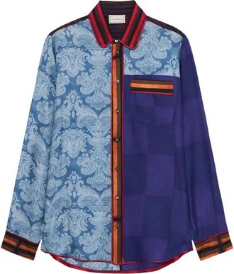 Pierre-Louis Mascia Homme, Chemises, Bleu, Taille: S Aloe Longsleeve Shirt