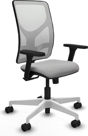 Piqueras y Crespo Schreibtischstuhl mit hoher R&uuml;ckenlehne, mit 3D-Armlehnen, h&ouml;henverstellbare Lendenwirbelst&uuml;tze, ausgestattet mit 3 Positionen und Schneideschaum, Wei