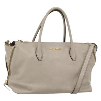 Miu Miu Sac &agrave; main Pre-owned - Femme - Pre-owned - Gris - Taille: ONE Size