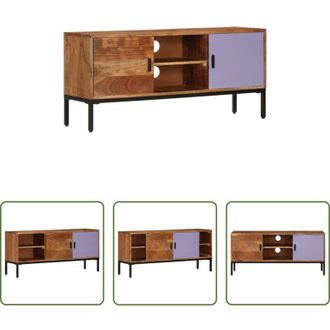 vidaXL vidaXL Vintage TV-Schrank - TV-Schrank Honigbraun und Grau 110x30x50 cm Massivholz Akazie