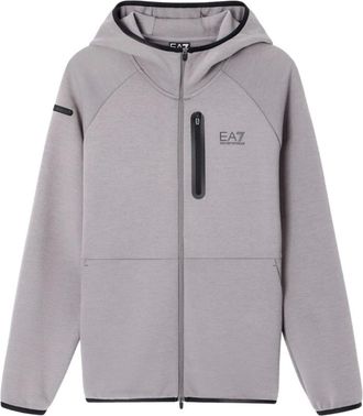 Emporio Armani Emporio Armani Ea7, Homme, Sport, Gris, Taille: L Veste dentra&icirc;nement zipp&eacute;e &agrave; capuche