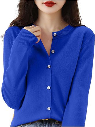Generic Rollkragenpullover Damen,Pullover Rollkragen Winter, Lockerer, Dicker Pullover Aus Lang&auml;rmeligem Oberteil mit Innenschicht. 1-2-blau L