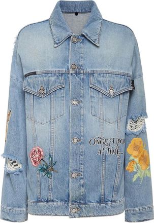 Philipp Plein Damen, Jacken, Blau, SGr&ouml;&szlig;e