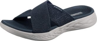 Skechers Damen On-the-go 600 Glistening Sandale, Navy Textile, 38 EU