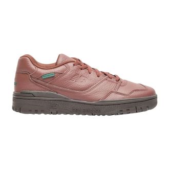 New Balance Leder-Sneakers mit gepr&auml;gten und gestickten Logos - - Shoes - Herren - Braun - 43 EU