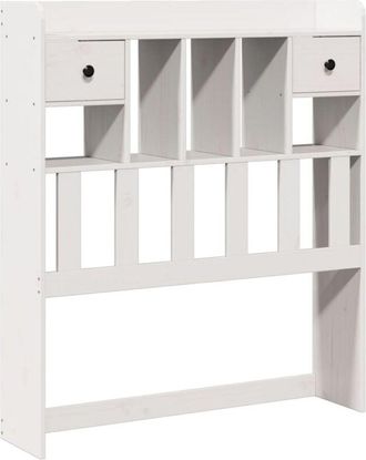 vidaXL Kopfteil mit Stauraum Wei&szlig; 90 cm Massivholz Kiefer Vidaxl