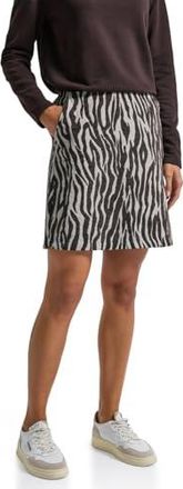 Street One Jupe Jacquard z&egrave;bre, Marron fonc&eacute;, 34