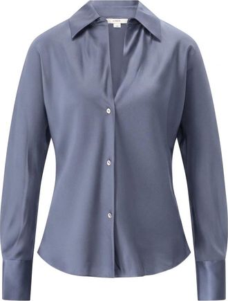 Vince Femme, Blouses et Chemises, Bleu, Taille: 42 FR Blouse en soie