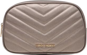 Carlo Colucci Gesteppte Kosmetiktasche Doga - - Bags - Damen - Braun - ONE SIZE