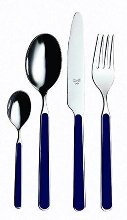 Mepra Mepra 10C622024 Besteckgarnitur, Design Millenium, Kobalt, 24 Stück