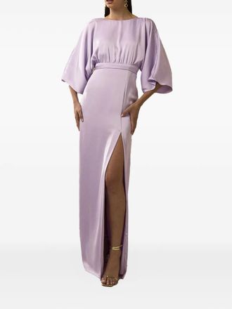 Nicole Miller Maxikleid mit Rundhalsausschnitt - Rosa