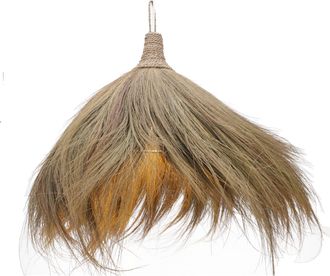 Guru Shop Deckenlampe/Deckenleuchte, in Bali Handgemacht aus Naturmaterial, Rattan - Modell Parasol, 70x50x50 cm