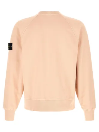 Stone Island Garment-Dyed Cotton Sweatshirt - Pink