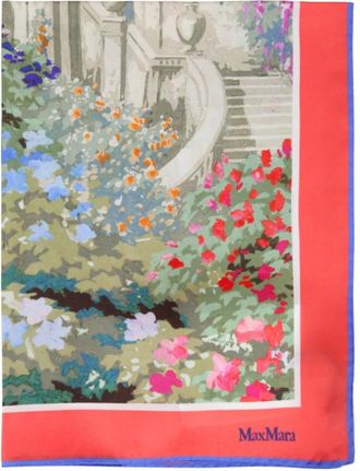 Max Mara Femme, Accessoires, Multicolore, Taille: ONE Size Foulard en soie imprim&eacute;e