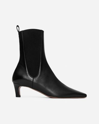 Arket Stiefelette Mit Eckiger Zehenpartie -Schwarz