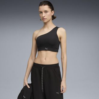 Puma SHAPE Asymmetrischer BH Damen, Kleidung, Schwarz, XL