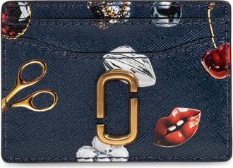 Marc Jacobs Femme, Accessoires, Bleu, Taille: ONE Size Leather Card Holder