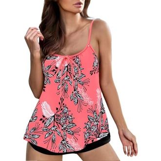 Generic Ensemble tankini pour femme - Deux pi&egrave;ces - Maillot de bain push-up - Simple et &eacute;l&eacute;gant - Maillot de bain - Maillot de bain sportif rembourr&eacute; - Tankin