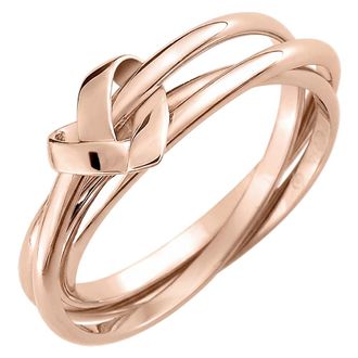 Edenly Origami Herz Trilogie-Ring - 750er Ros&eacute;gold (18 Karat)