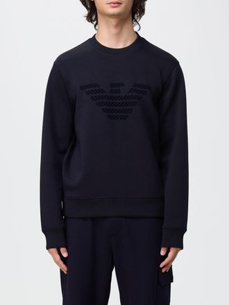 Emporio Armani Sweat zipp&eacute; en m&eacute;lange de coton &agrave; col montant avec logo Aigle