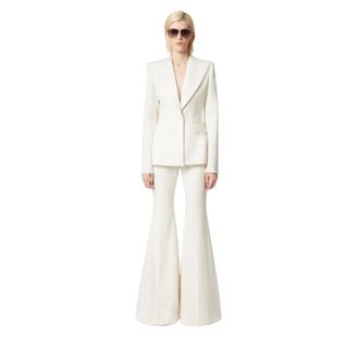 Nina Ricci Femme, Pantalons, Blanc, Taille: 50 FR Flared