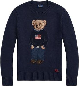 Polo Ralph Lauren Pull brod&eacute; en coton et lin
