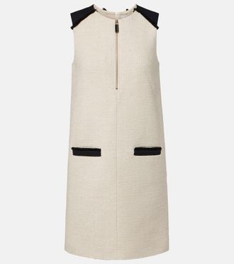 Max Mara Midikleid Mito aus Baumwolle und Leinen