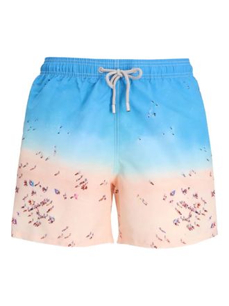 MC2 Saint Barth short de bain &agrave; imprim&eacute; graphique - Bleu
