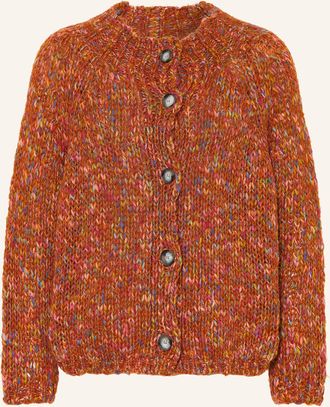 Rich & Royal Strickjacke Mit Glitzergarn braun