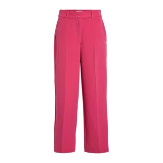 Vila Damen Fuchsia Hose - - Trousers - Damen - Rosa - M