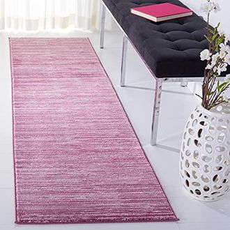 Safavieh Modern Teppich für Wohnzimmer, Esszimmer, Schlafzimmer - Vision Collection, Kurzer Flor, Traube, 66 X 244 cm