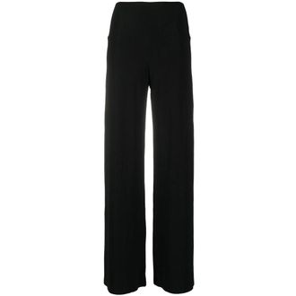 Norma Kamali Schwarze Weite Beinhose - - Trousers - Damen - Schwarzk - L