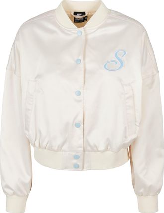 Starter Black Label Damen Ladies Starter Satin College Jacket palewhite, L