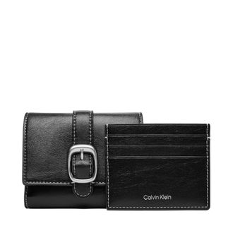 Calvin Klein Geldb&ouml;rse Calvin Klein Buckle 2 In 1 Wallet LV04F1168G Schwarz