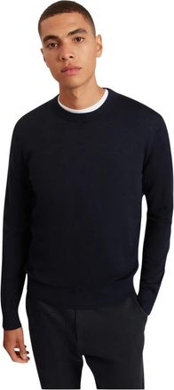 Ted Baker Pullover f&uuml;r Herren, Merinowolle, Lang&auml;rmlig (Marine)