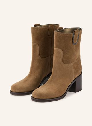Brunello Cucinelli Brunello Cucinelli Stiefeletten Mit Schmucksteinen braun