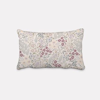 Sch&ouml;ner Leben Kissenh&uuml;lle Digitaldruck Blumenwiese cremewei&szlig; lila, Gr&ouml;&szlig;e:60x80cm (HxB)
