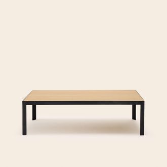 Madura Table Basse Orelia Bois et m&eacute;tal noir - MARRON