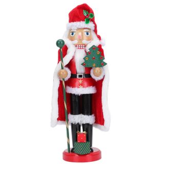 Amosfun Abaodam Deko Nussknacker Figur Weihnachten Nussknacker Soldat Puppe Weihnachtsmann Holzfigur Dekofigur Weihnachtsverzierung Weihnachtsdeko Geschenkide
