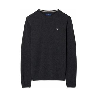 GANT Lambswool Rundhals-Pullover - - Knitwear - Herren - Schwarzk - S