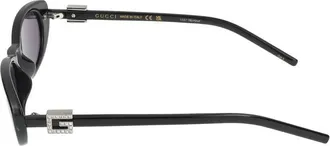 Gucci Womens Sunglasses Gg1680s 002 Black Grey 52-17-140 Injected